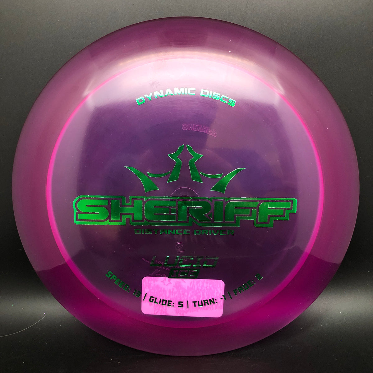 Dynamic Discs Lucid Ice Sheriff - stock – Maverick Disc Golf